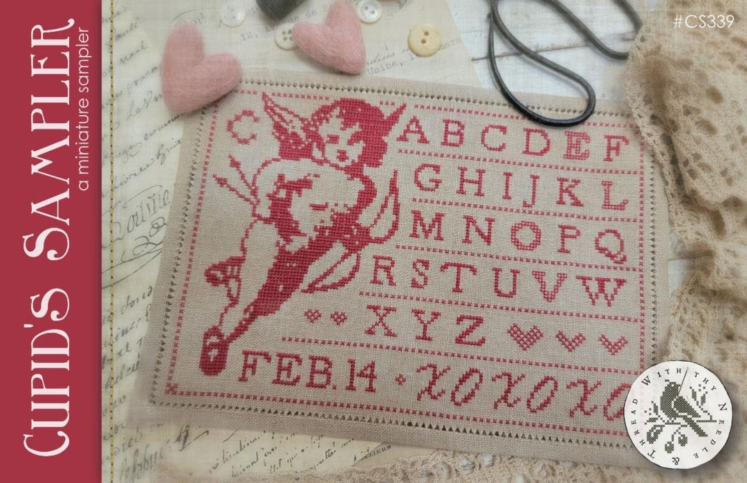 With Thy Needle & Thread CUPID'S SAMPLER Cross Stitch Pattern Brenda ...