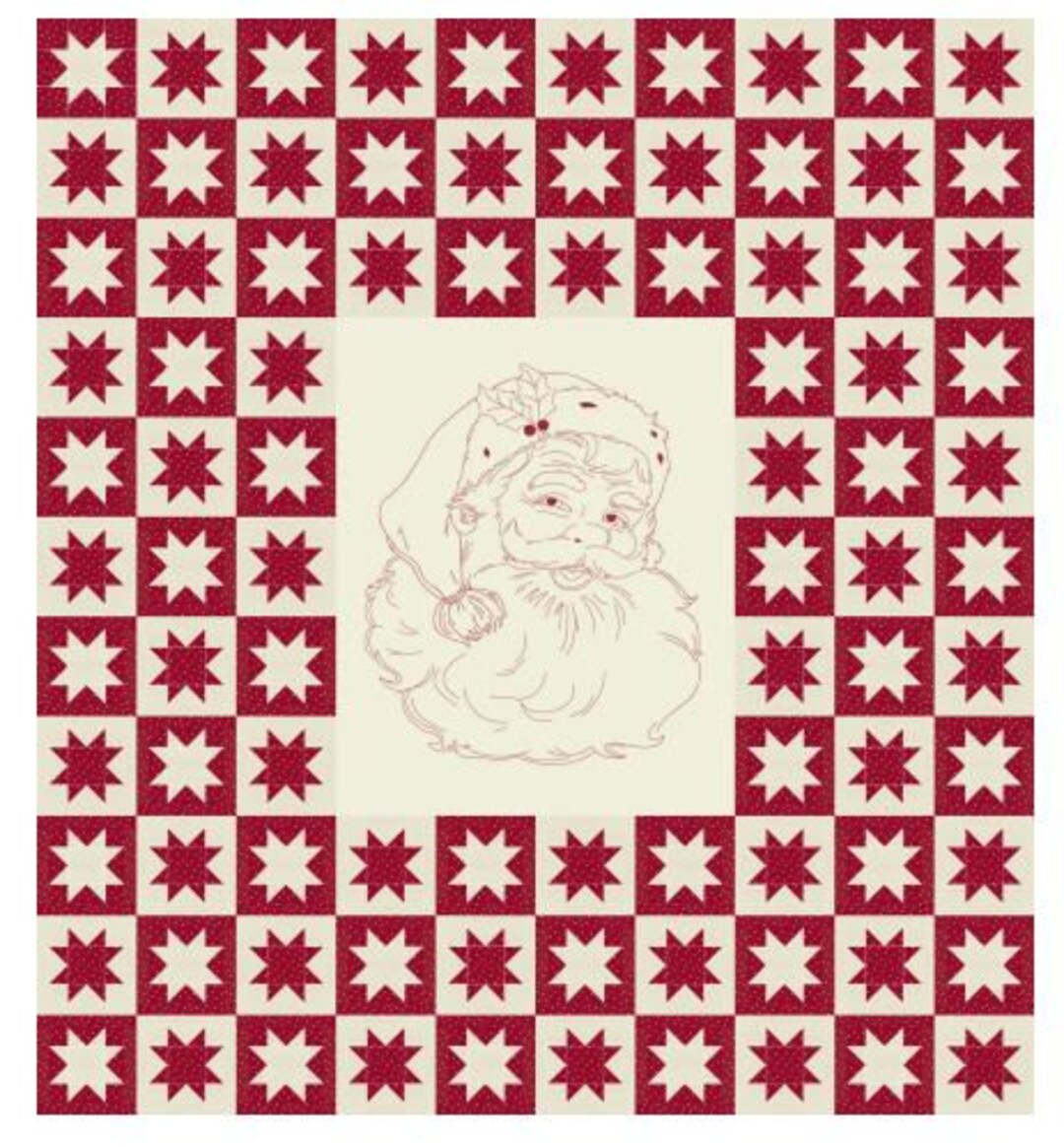 Dear Santa Starring Santa Quilt Pattern 3 Quilt Starring Santa Quilt ...