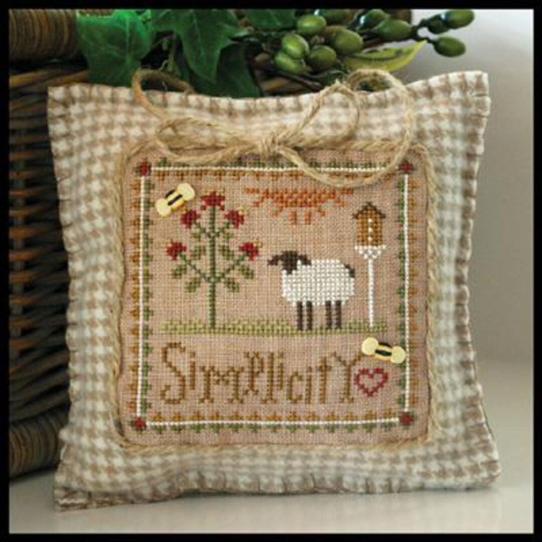 Little House Needleworks Sheep Virtues #6 SIMPLICITY Cross Stitch Pattern ~ Little House ...