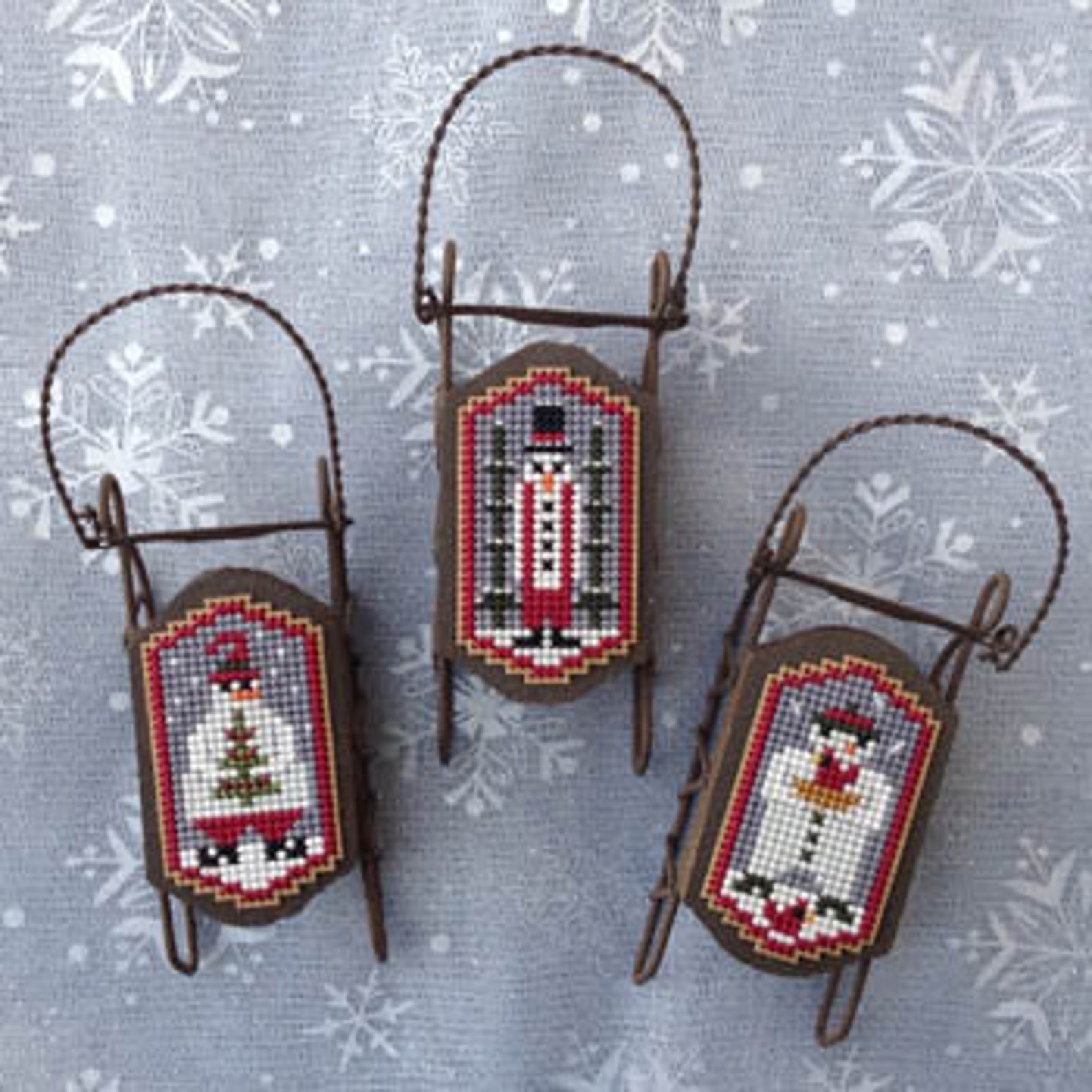 Foxwood Crossings SNOW FOLK Cross Stitch Pattern Christmas - Etsy