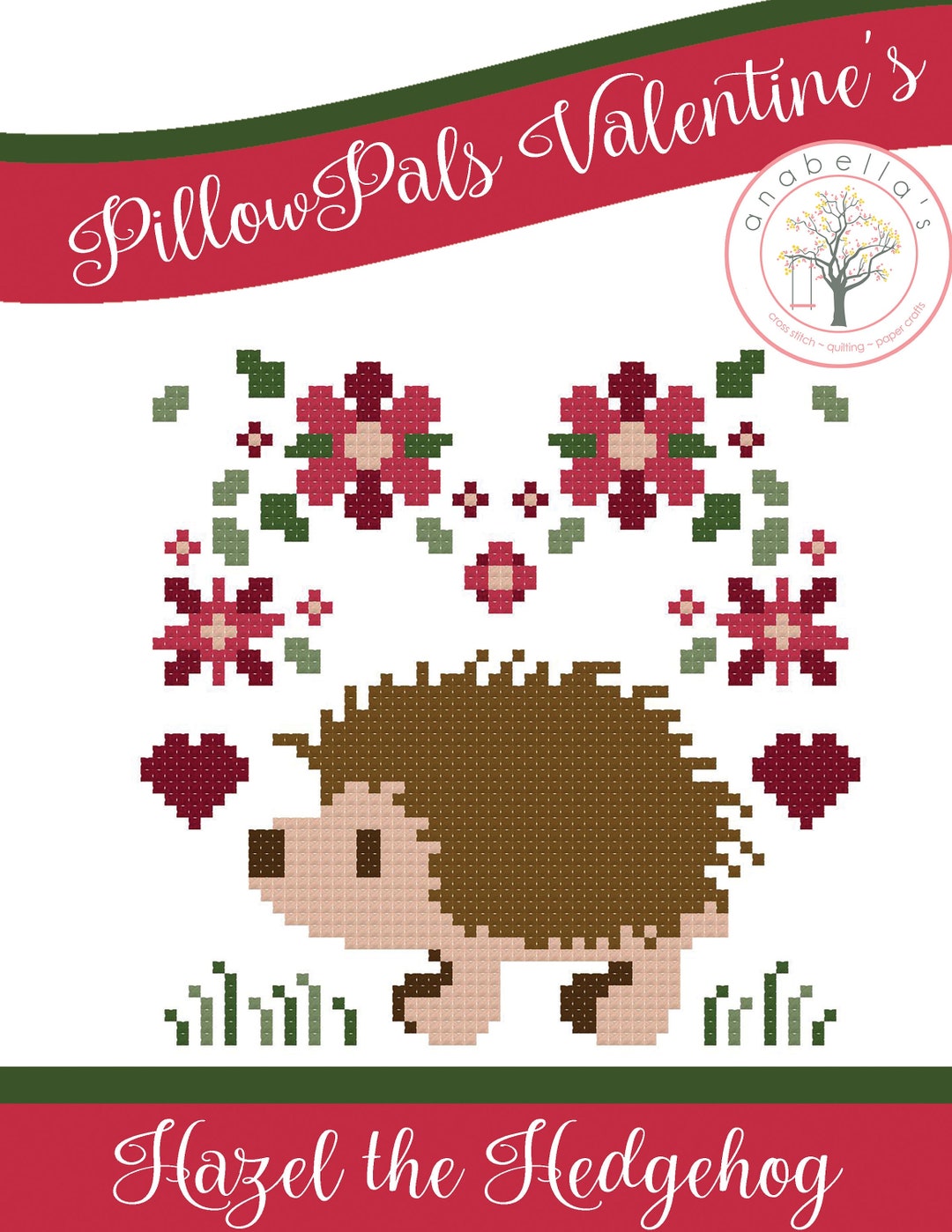 Anabella's Needleart Valentine's Day Pillowpals™ HAZEL the HEDGEHOG ...