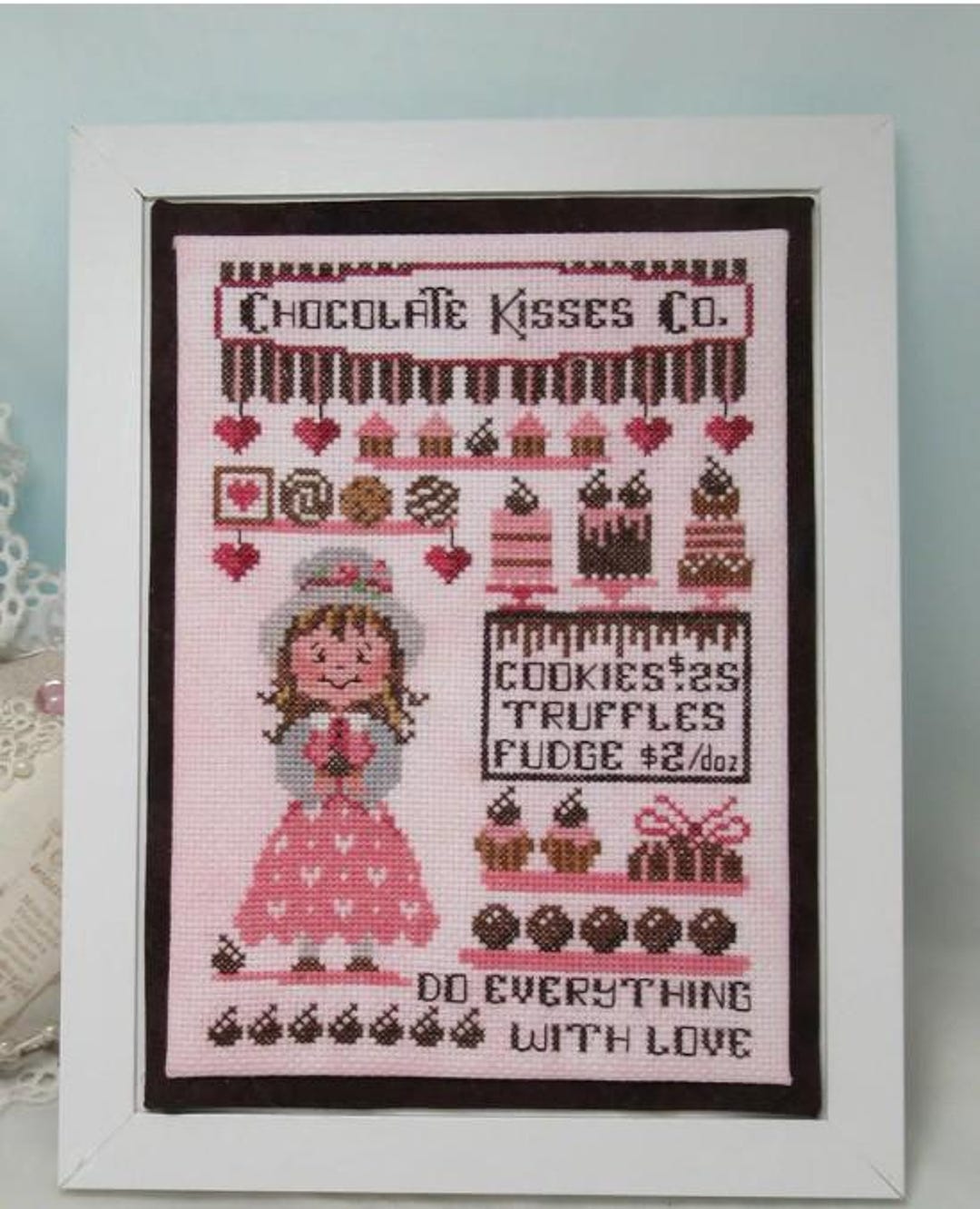 Cross Stitch ~ Chocolate Kisses Cross Stitch Pattern ~ Anabella's ...