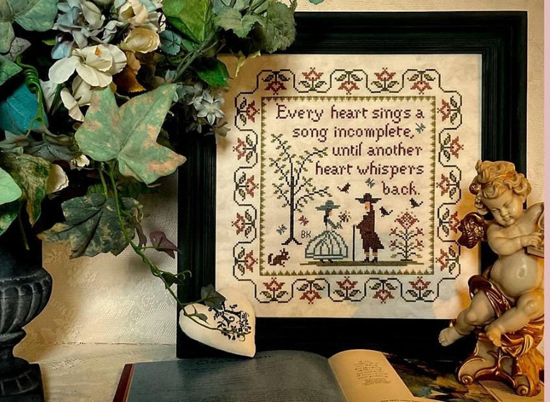 NEW! Brenda Keyes the Sampler Company ~ Every Heart Cross Stitch Chart ...
