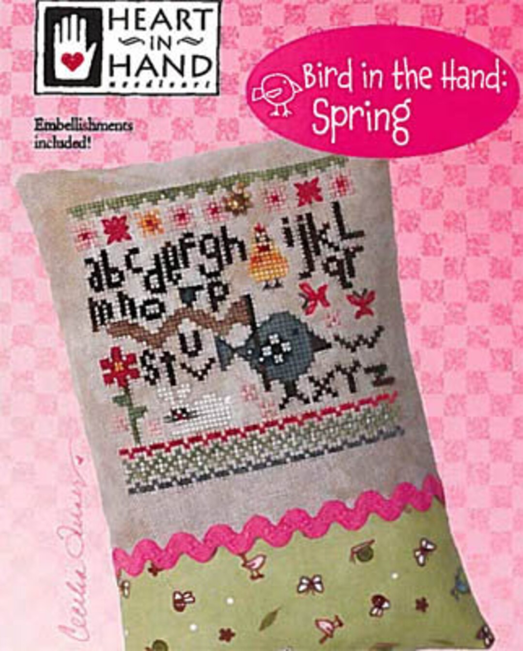 Heart in Hand BIRD in the HAND - SPRING Cross Stitch Pattern With ...