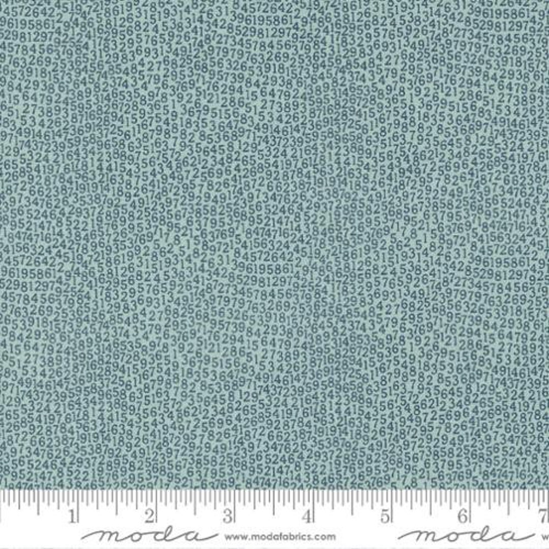 Moda Sweetwater Vintage Numbers Aqua Fabric ~ Fabric by the Yard and ...