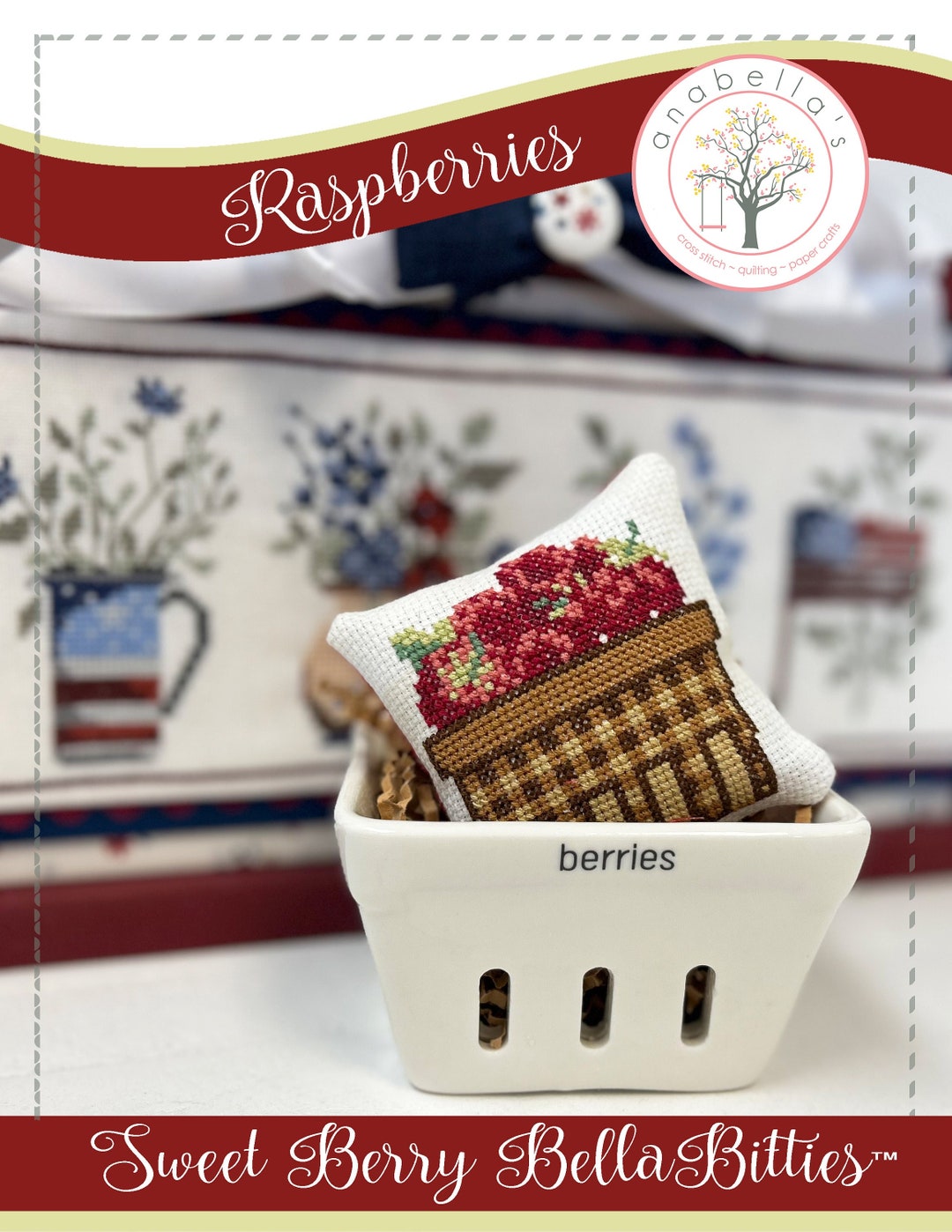 PDF Anabella's Needleart Berry Sweet Bellabitties™ RASPBERRIES Cross Stitch Pattern - New Cross ...