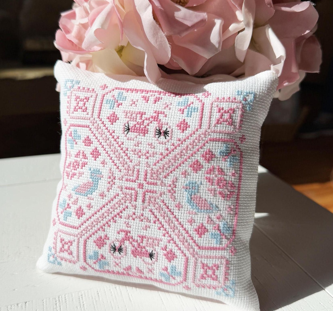 Anabella's Needleart Spring Quaker Cross Stitch Pattern ~ Spring Cross ...