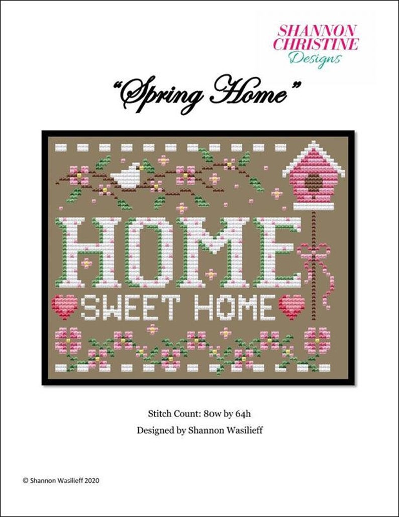 Shannon Christine SPRING HOME Cross Stitch Pattern Home | Etsy