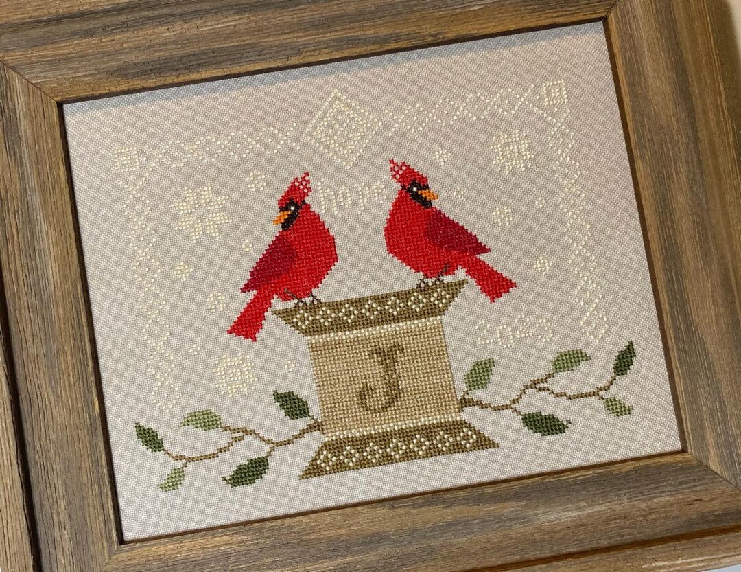 Crafty Bluebonnet Designs Twin Cardinals Cross Stitch Pattern ...