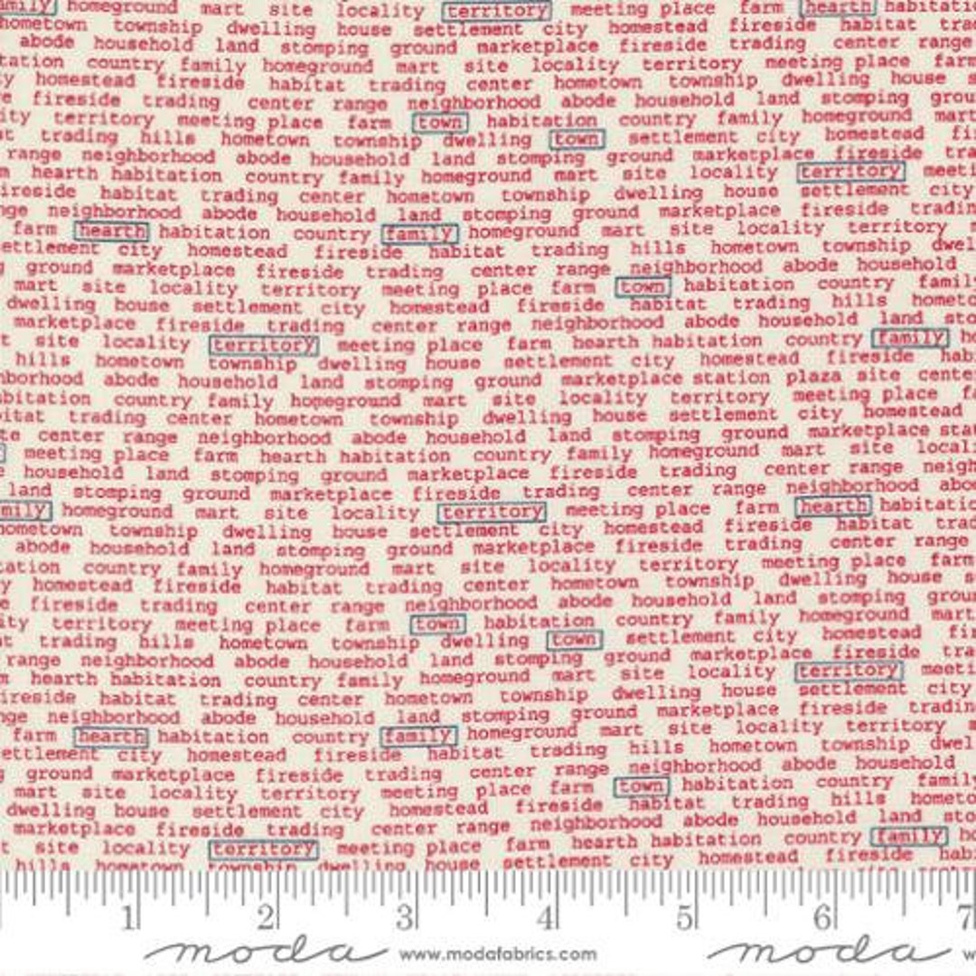 Moda Sweetwater Vintage Town News Cream Red Fabric ~ Fabric by the Yard ...