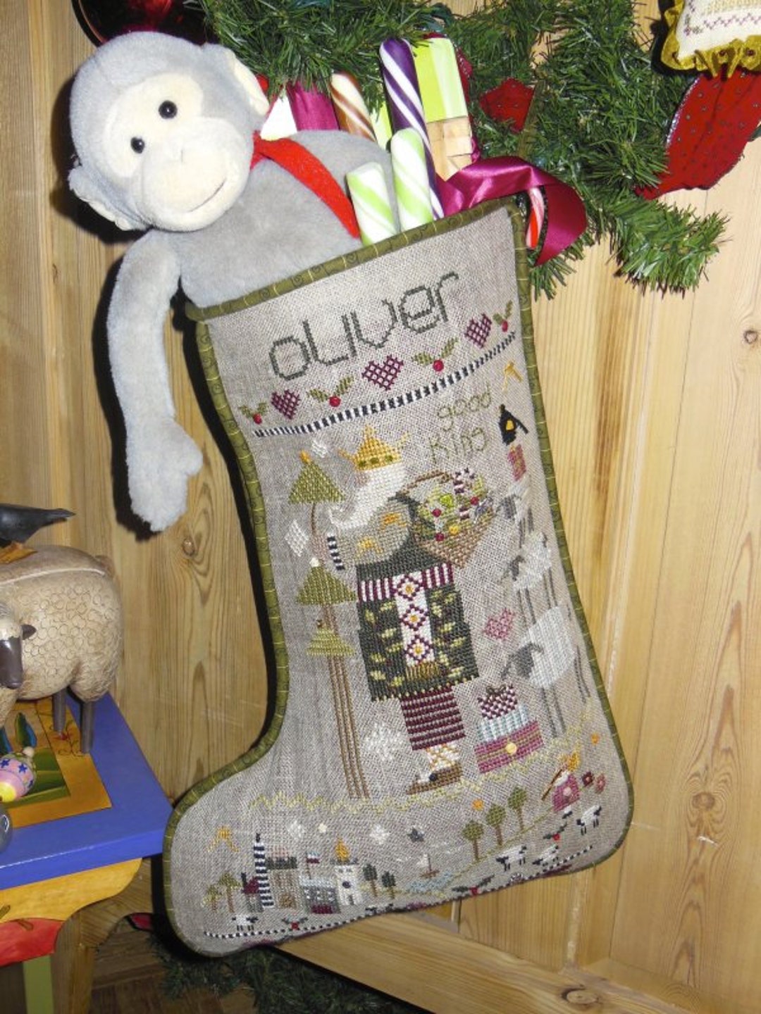Shepherd's Bush Cross Stitch Pattern OLIVER'S STOCKING - Etsy
