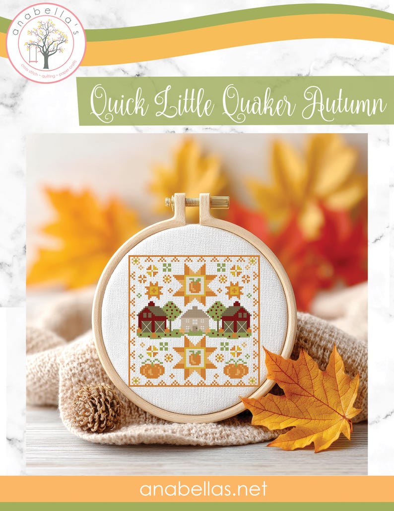 Cross Stitch ~ Quick Little Quakers™ Autumn Cross Stitch Pattern ~ Fall ...