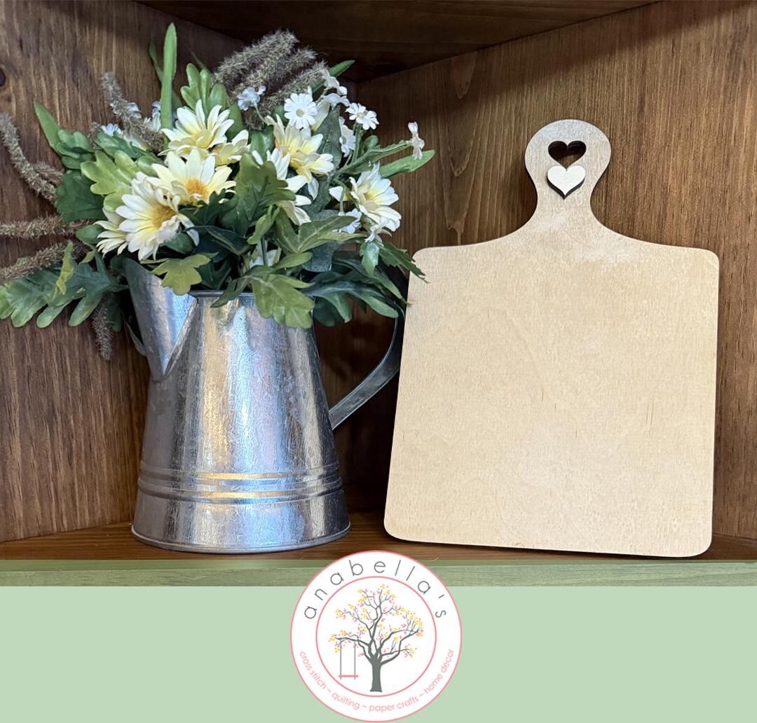 NEW! Anabella's BELLABOARDS™ 11x7 Spring Heart Wood Board for Cross ...