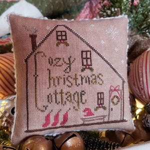 Thread Milk Designs for the Bowl Series Cozy Christmas Cottage Cross ...