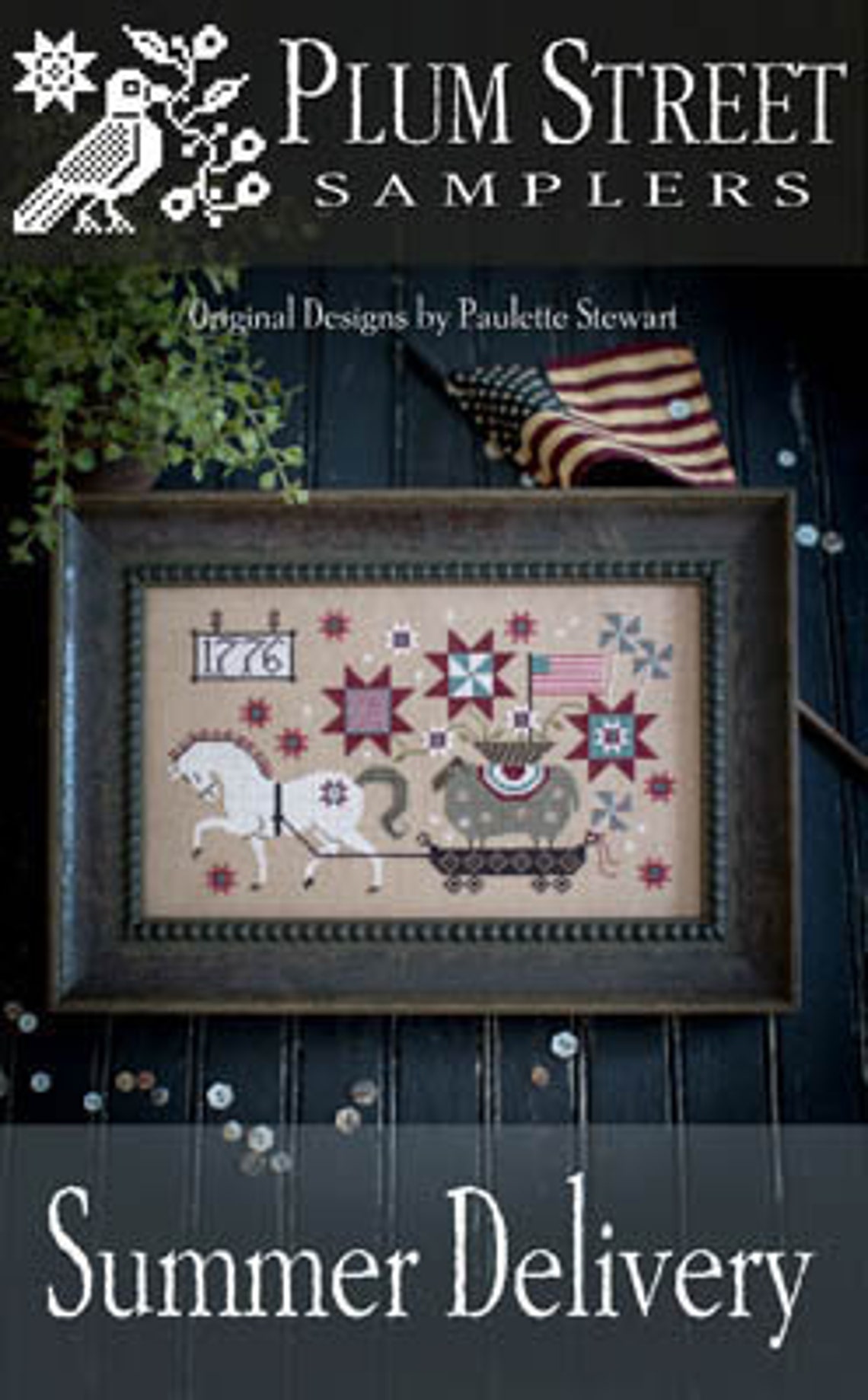 Plum Street Samplers SUMMER DELIVERY Cross Stitch Pattern - Summer ...