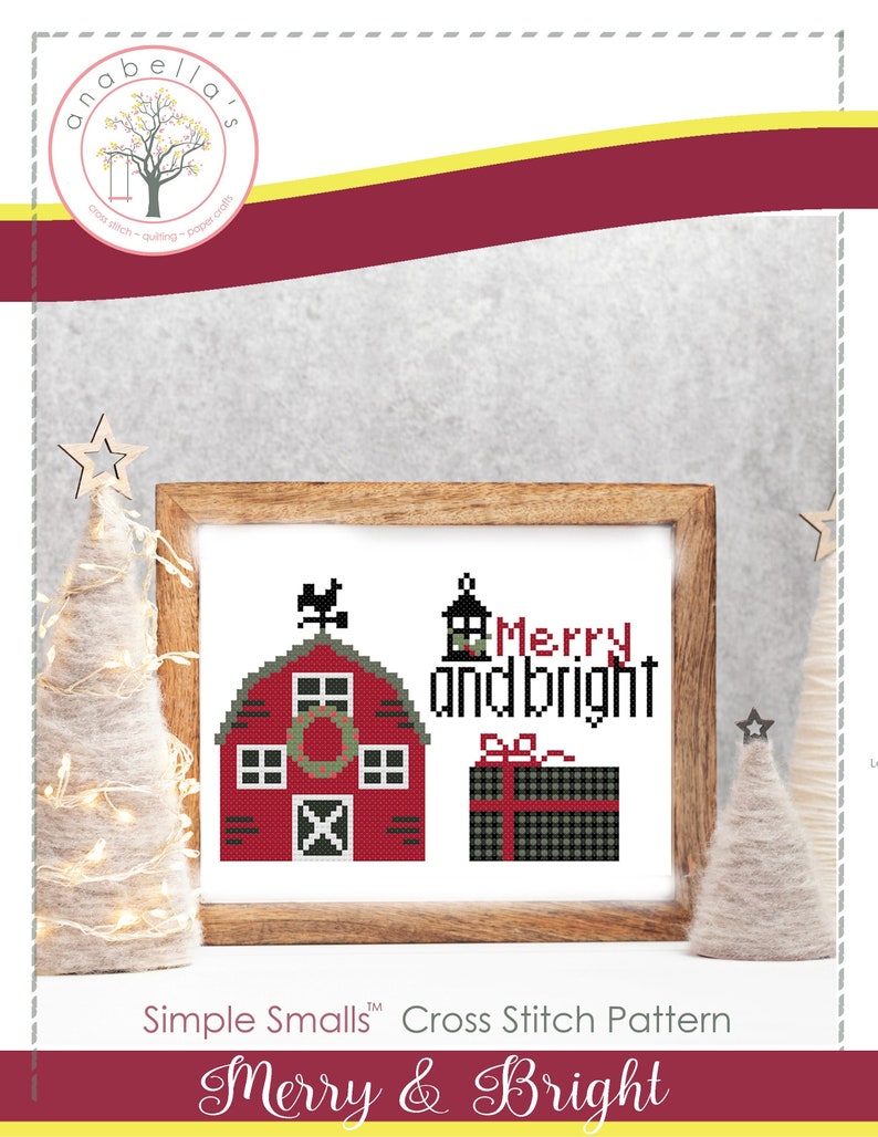PDF Anabella's Needleart MERRY & BRIGHT Cross Stitch - Etsy