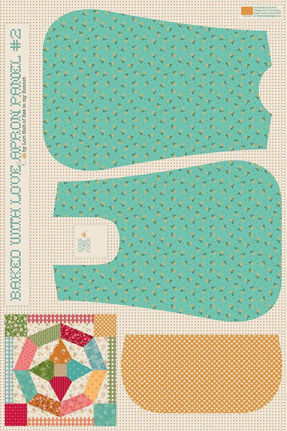 PRE-ORDER Lori Holt Baked With Love Apron Panel #2 ~ Riley Blake ...