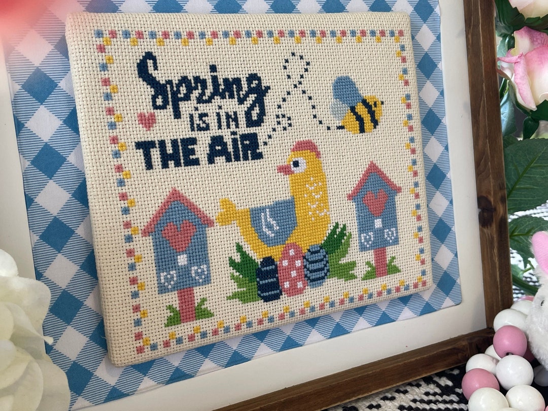 Anabella's Needleart SPRING IS in the AIR Cross Stitch Pattern - New Cross Stitch ~ Spring Cross ...