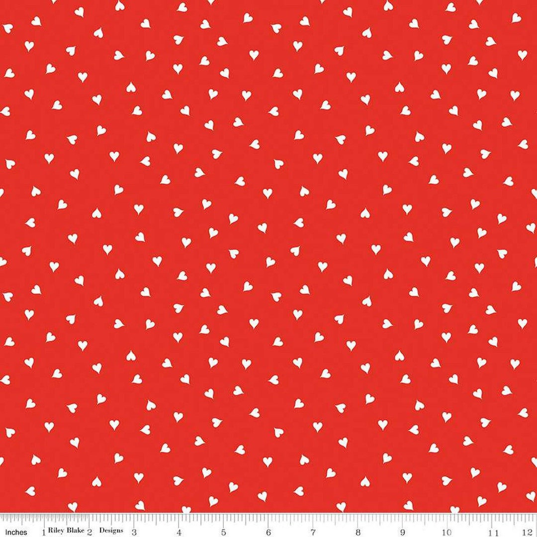 Be My Valentine Small Red Hearts ~ Fabric by the Yard ~ Be My Valentine ...