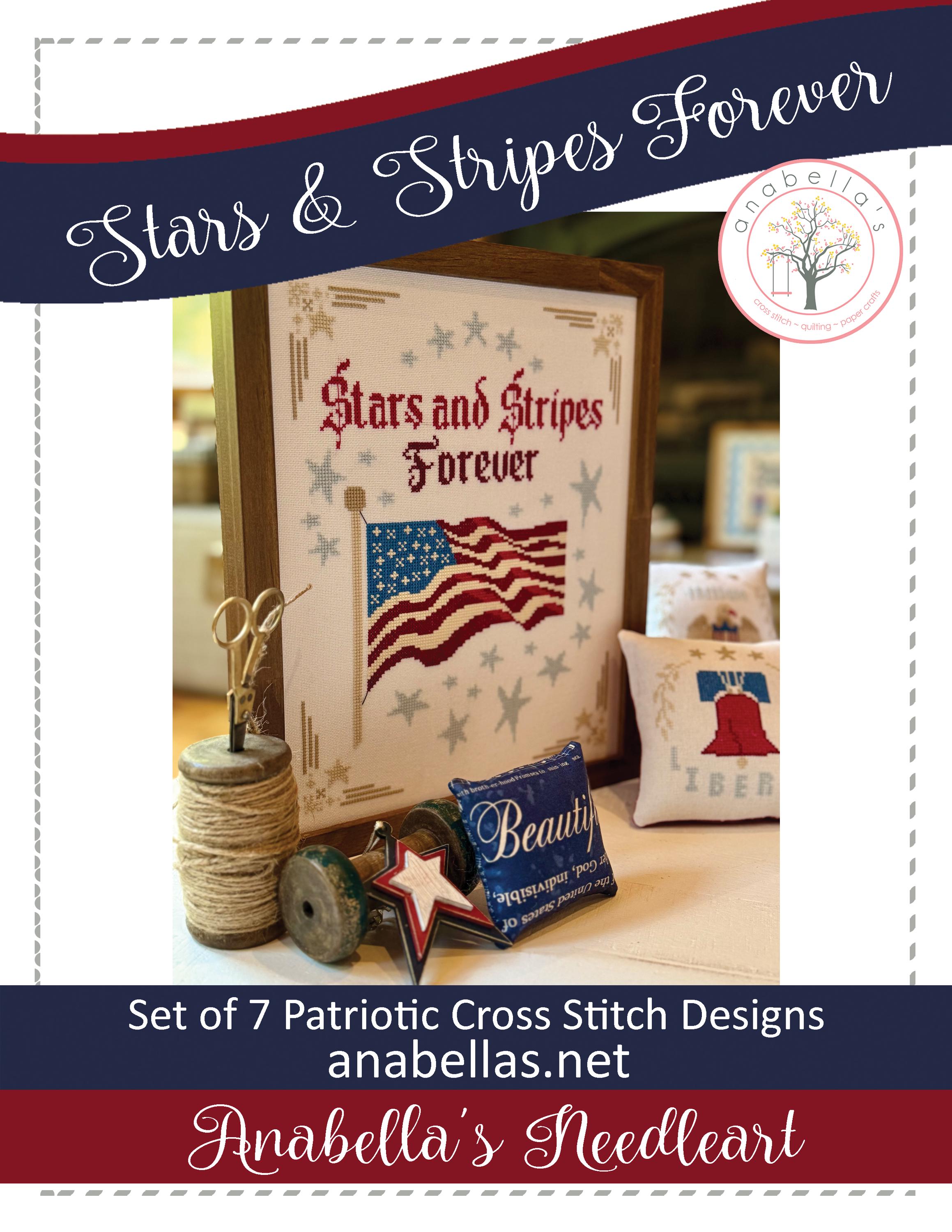 Stars & Stripes Forever Cross Stitch Chart ~ Patriotic Cross Stitch ...