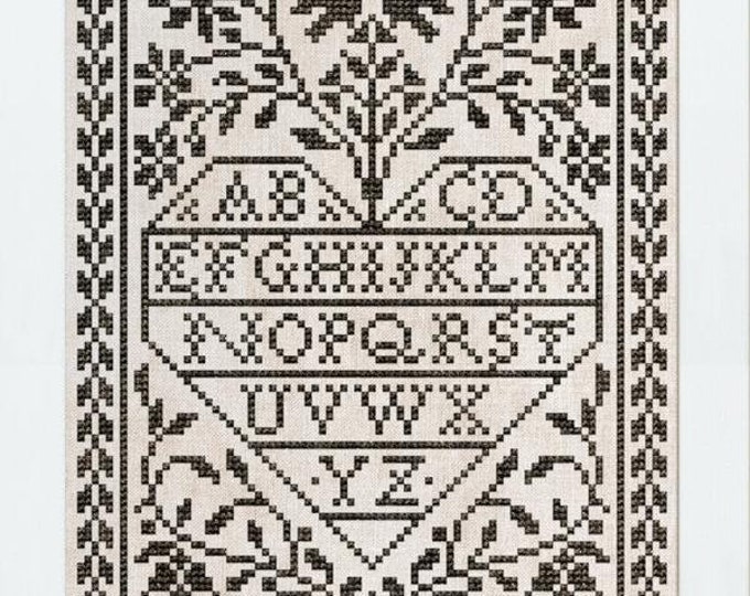 Modern Folk Embroidery Love Letters Cross Stitch Pattern ~ Valentine's ...