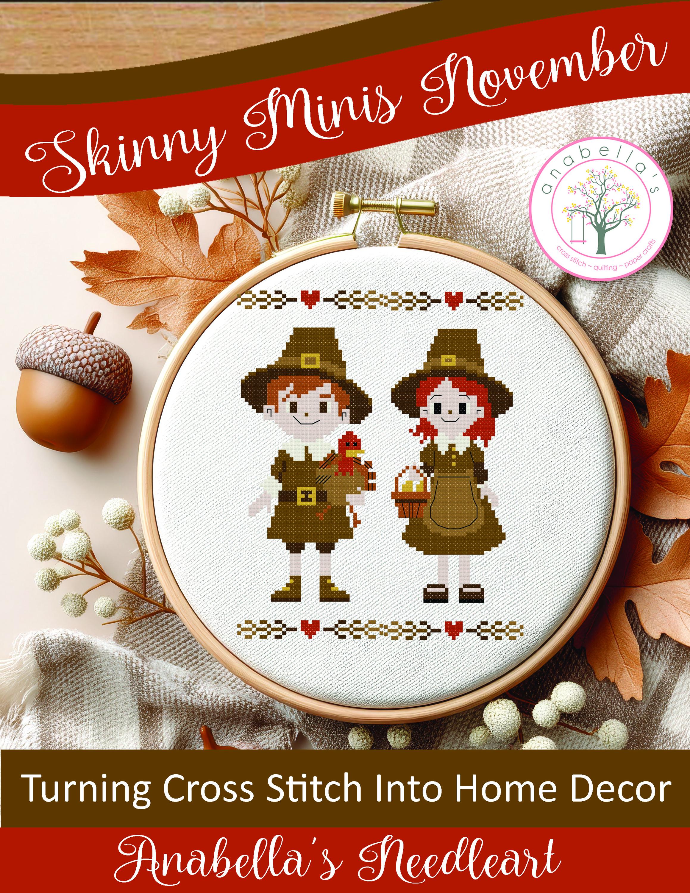 Cross Stitch ~ Skinny Minis™ November Cross Stitch Chart ~ Anabella's ...