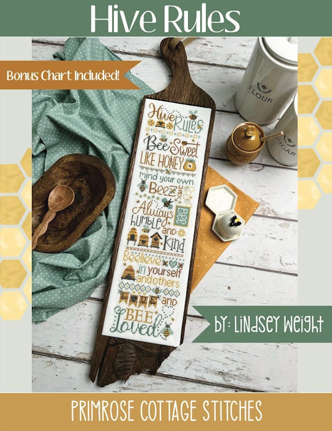 Primrose Cottage Stitches Hive Rules and Bonus Chart Cross Stitch ...