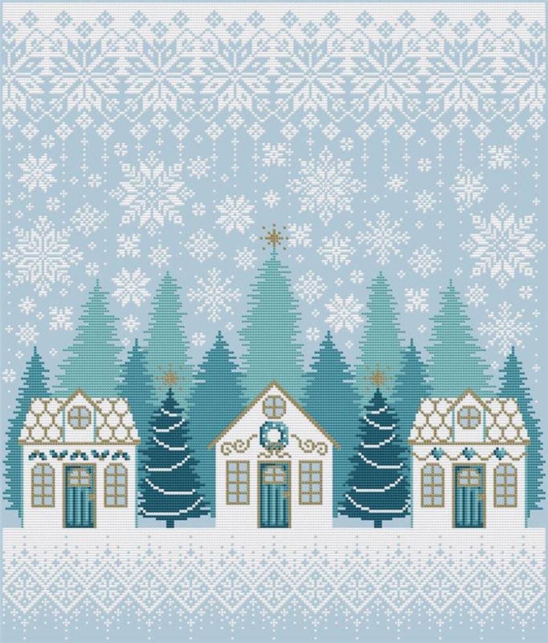 Shannon Christine Snow Day Cross Stitch Pattern Christmas Cross Stitch ...