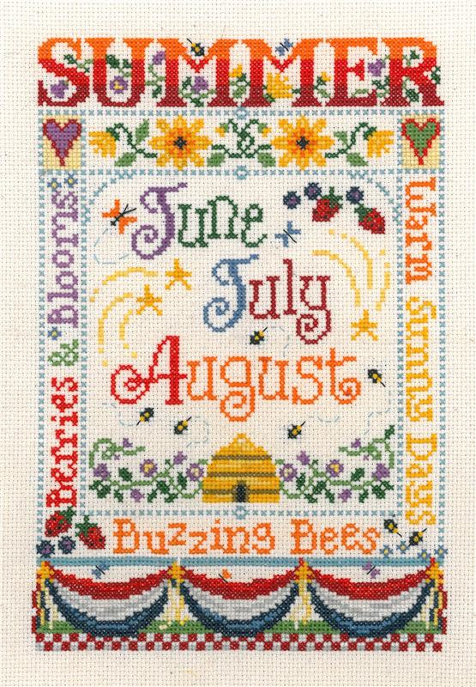 SUMMER SEASON Cross Stitch Pattern by Imaginating SUMMER - Etsy