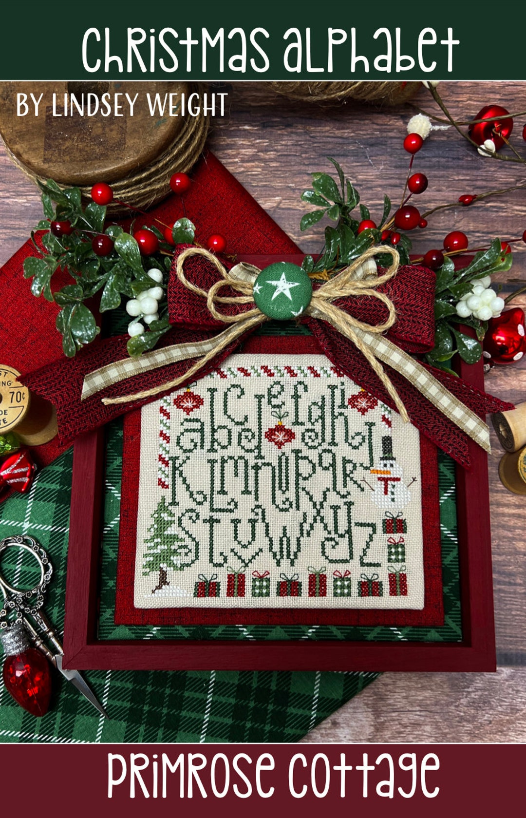Primrose Cottage Stitches CHRISTMAS ALPHABET Cross Stitch Pattern ...