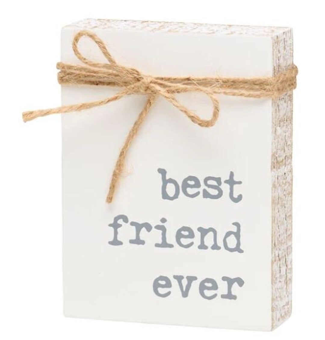 At Home With Anabella's Best Friend Ever Wood Block Wood Home Decor ...