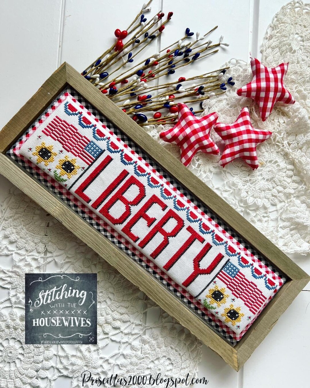 Stitching With the Housewives LIBERTY Cross Stitch Chart ~ Stitching ...