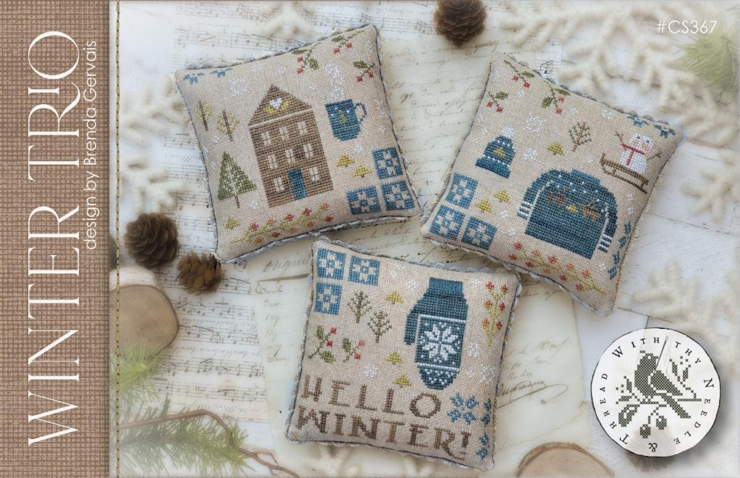 Winter Trio Cross Stitch Pattern ~ NEW! Brenda Gervais ~ With Thy ...