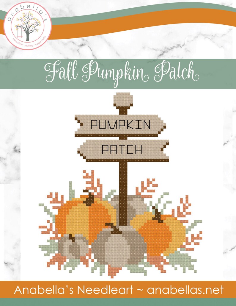 Cross Stitch ~ Pumpkin Patch Cross Stitch Pattern ~ Fall Cross Stitch ~ Autumn Cross Stitch ...