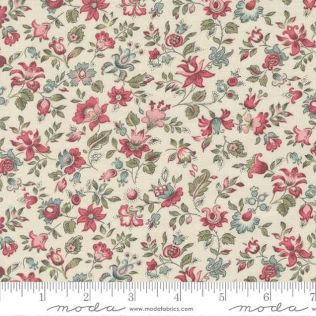 Moda Antoinette French General Picardie Small Floral Pearl Fabric ...