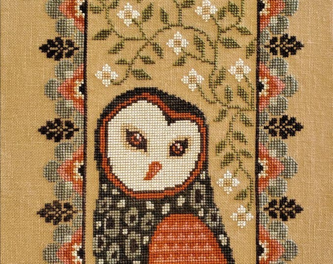 NEW! the Artsy Housewife Flora Cross Stitch Pattern ~ Anabella's ~ Owl ...