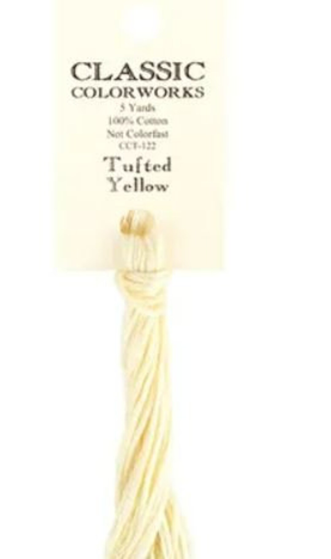 Classic Colorworks TUFTED YELLOW CCT-122 Cross Stitch Floss ...