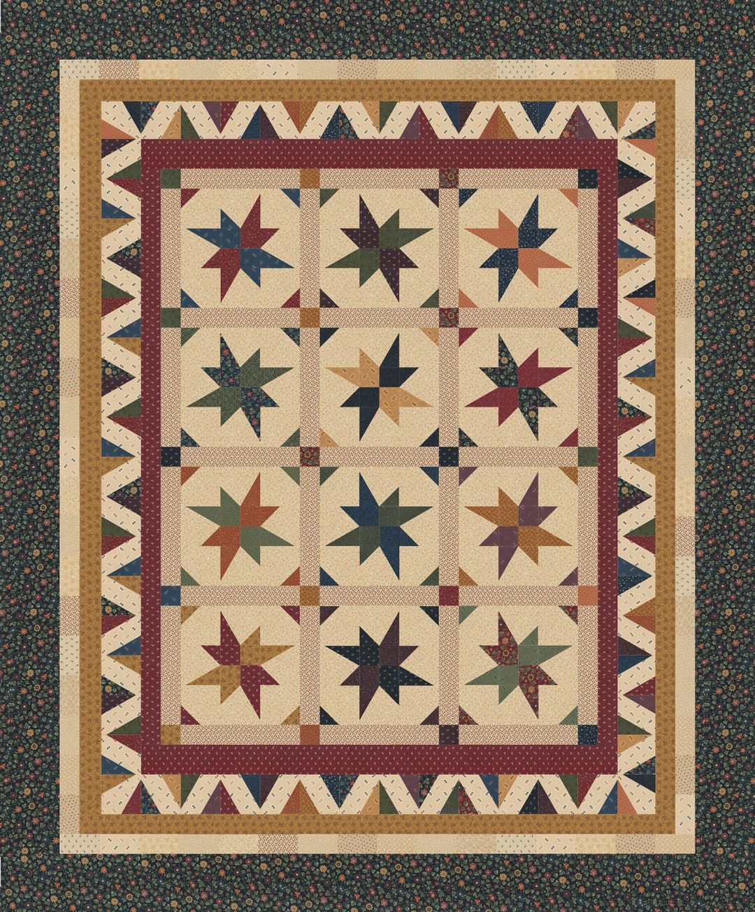 Chickadee Lane Chickadee Stars Quilt Pattern by Kansas Troubles ...