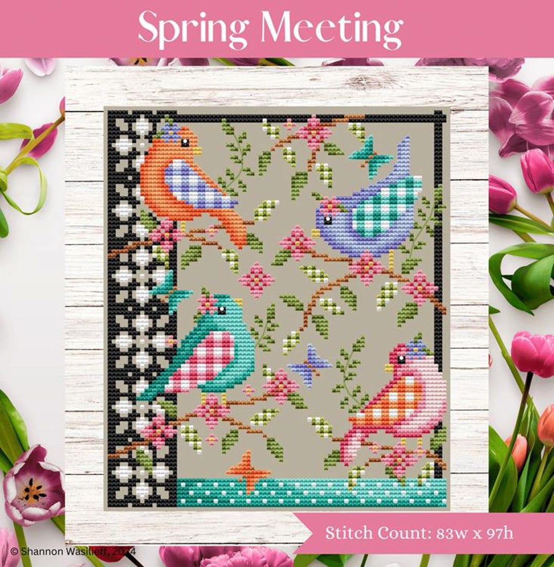 Shannon Christine Spring Meeting Cross Stitch Pattern ~ Shannon ...