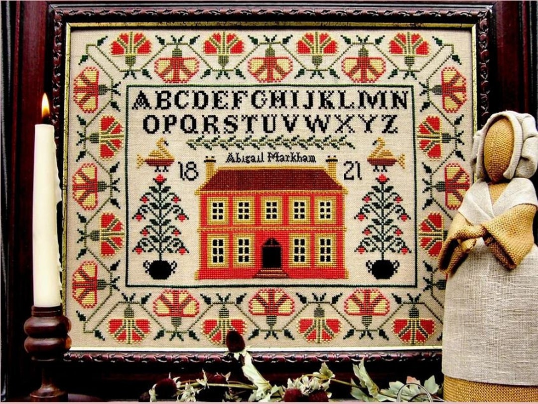 NEW Brenda Keyes the Sampler Company Abigail Markham Cross Stitch Chart ...