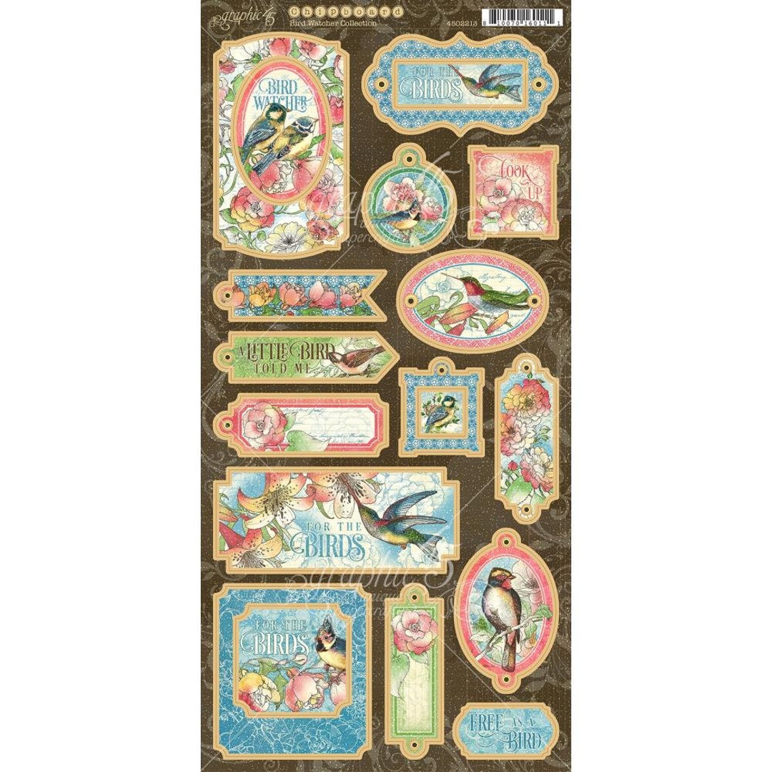 NEW! Graphic 45 BIRD WATCHER 6" X 9 " Chipboard - Paper Crafting ...