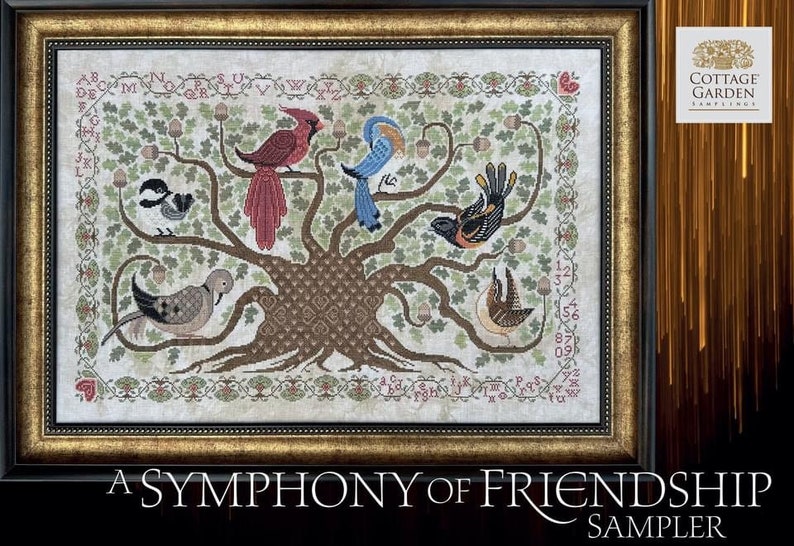 Cottage Garden Samplings A Symphony of Friendship Sampler ~ Cross ...
