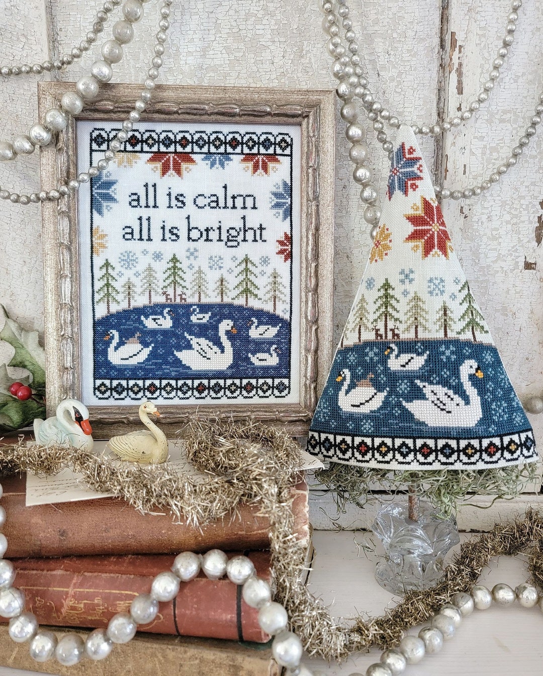 Hello From Liz Mathews SEVENTH Day of Christmas Cross Stitch Pattern ...