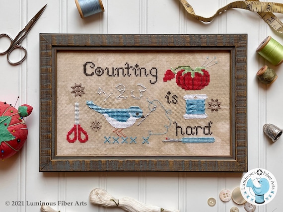 Luminous Fiber Arts COUNTING IS HARD Cross Stitch Pattern | Etsy