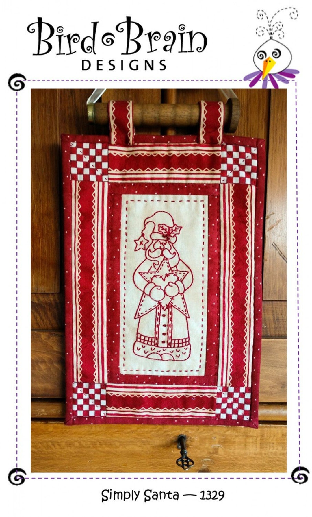 Bird Brain Designs Simply Santa Embroidery Pattern ~ Bird Brain Designs ...