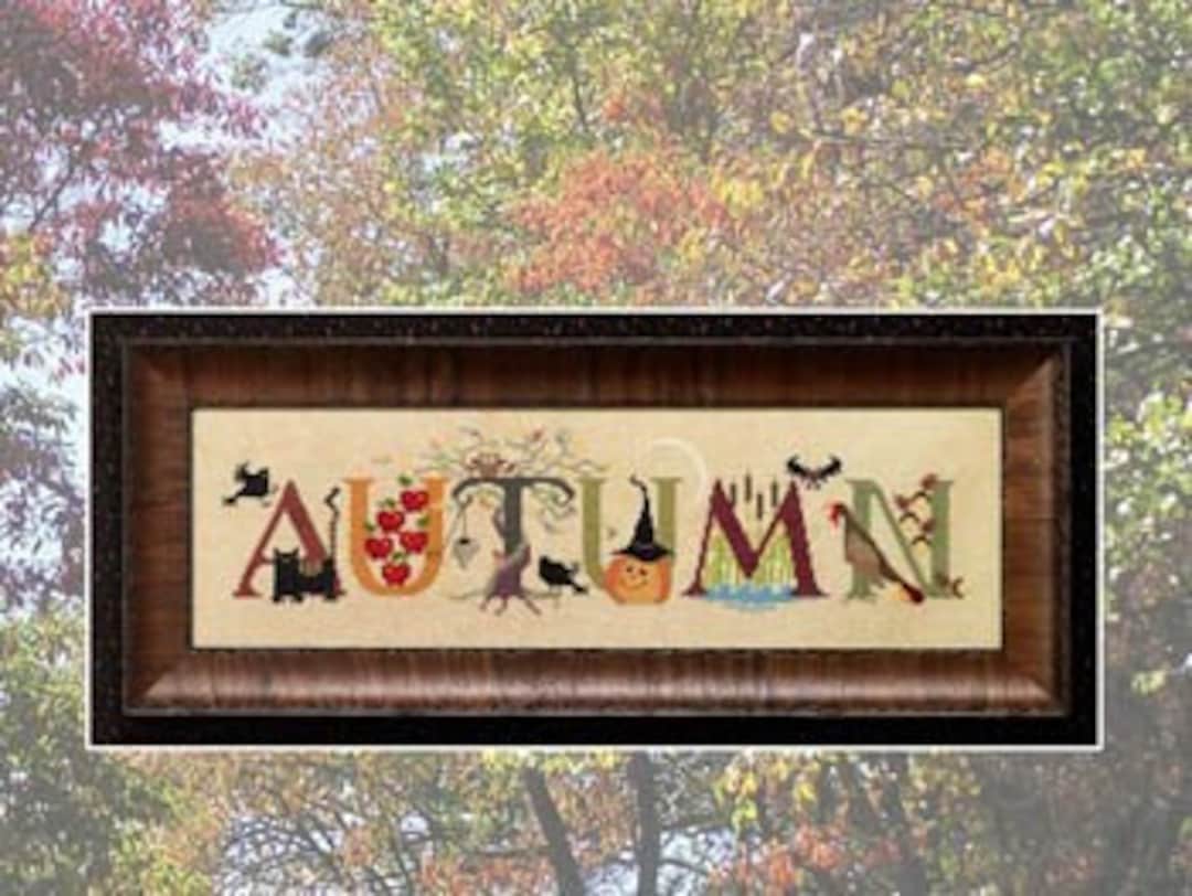 Cross Eyed Cricket AUTUMN Cross Stitch Pattern ~ Autumn Cross Stitch - Etsy