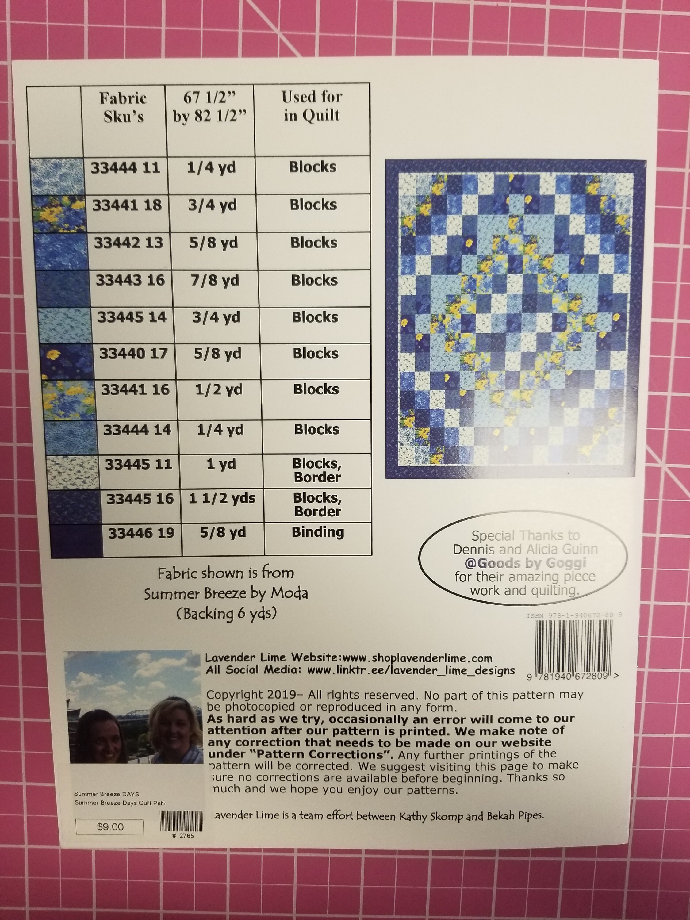 MODA SUMMER BREEZE Days Quilt Pattern New Quilt Patterns | Etsy