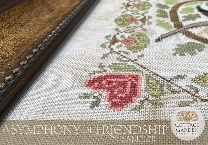Cottage Garden Samplings A Symphony of Friendship Sampler ~ Cross ...