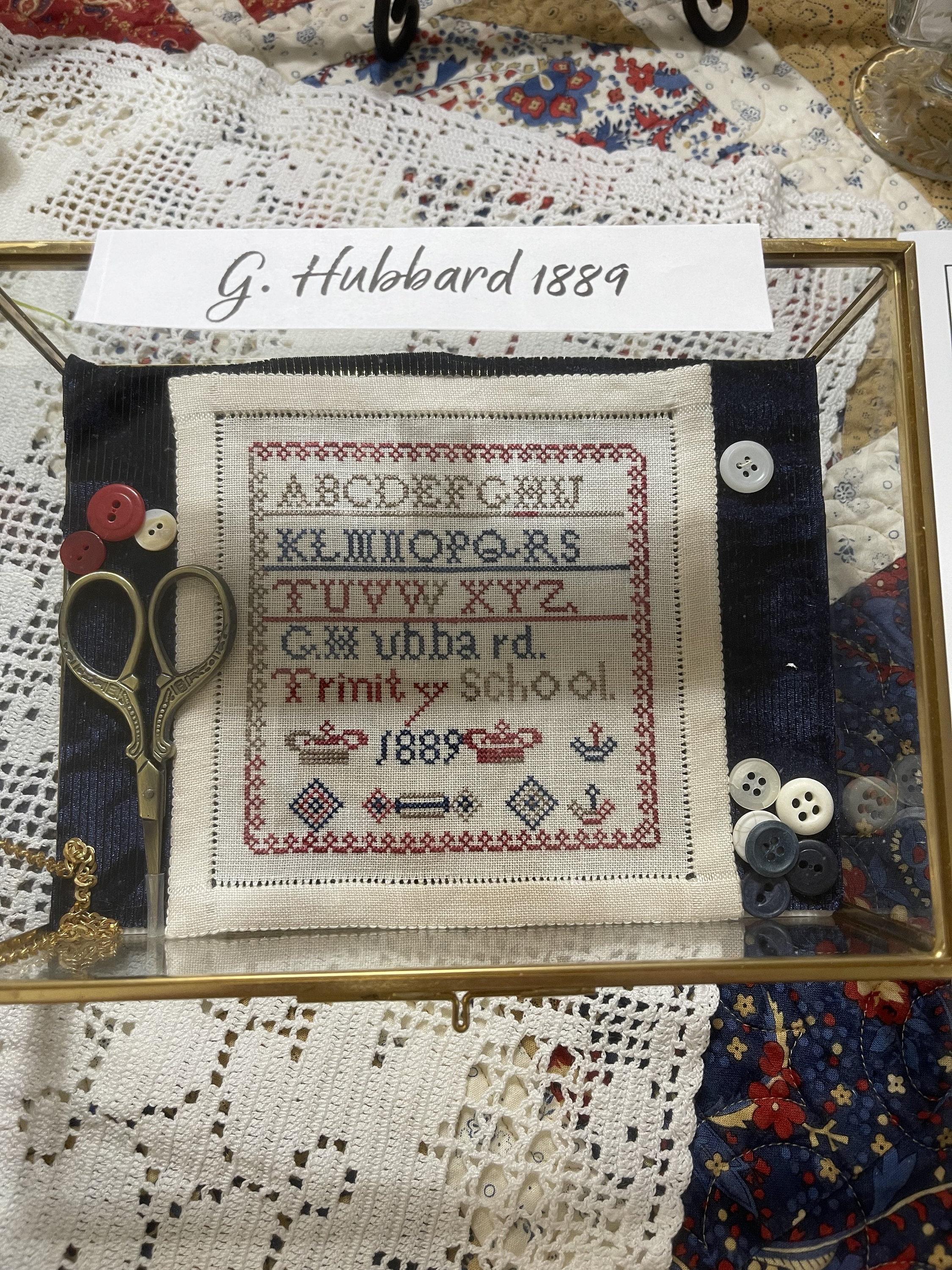 Red Barn Samplers G. HUBBARD 1889 Cross Stitch Pattern New - Etsy