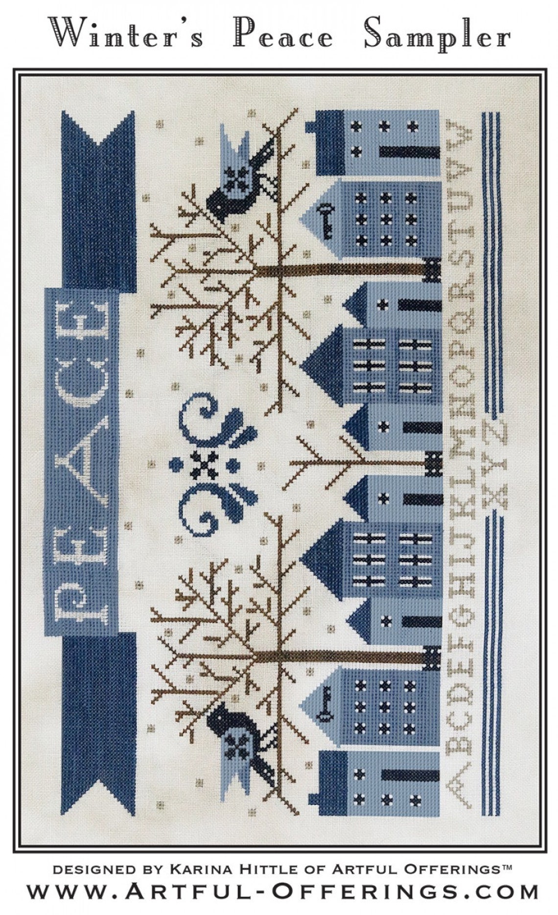 Artful Offerings WINTER'S PEACE Cross Stitch Pattern - Etsy